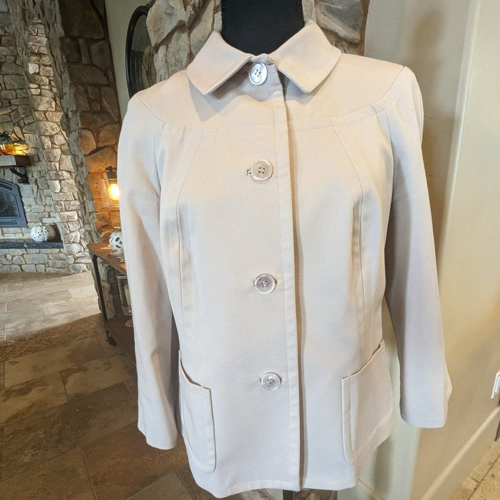 Talbots Soft Pink Blush Twill Jacket - Gem